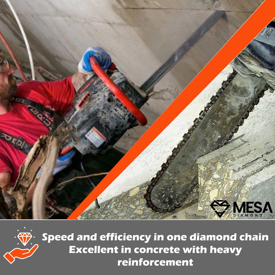 Concrete Chainsaw Diamond CHAIN NYC PRO Fit to ICS,Husqvarna,STIHL MESA ...