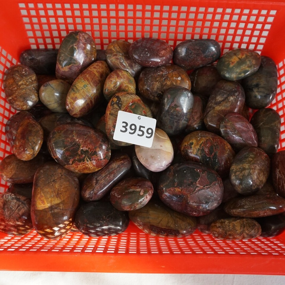 12 Pieces 1kg Cherry Creek Jasper Picasso Crystal Tumbled Palm Stone ...
