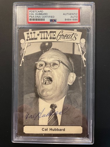 Cal Hubbard Signed 1973 TCMA All Time Greats Football & Baseball HOF ...