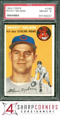 1954 TOPPS #199 ROCKY NELSON INDIANS PSA 8 | eBay