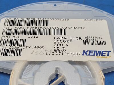 (250PCS) C0805C102K2RACTU Ceramic Cap 200V 1000pF X7R 0805 10% | eBay
