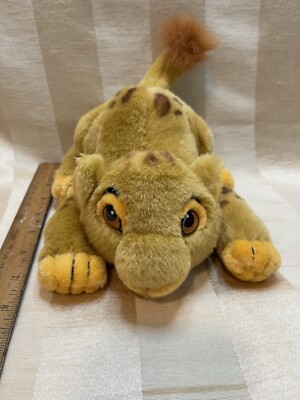 Lion King Disney Store- Pouncing Baby SIMBA Plush Stuffed Toy VTG 90's ...