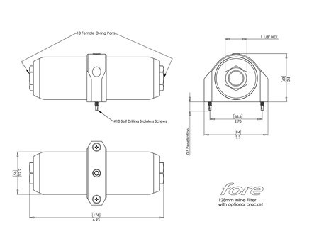 Mustang Cobra Mach 1 SN95 128mm Fuel Filter Upgrade Kit Fore Innovation ...