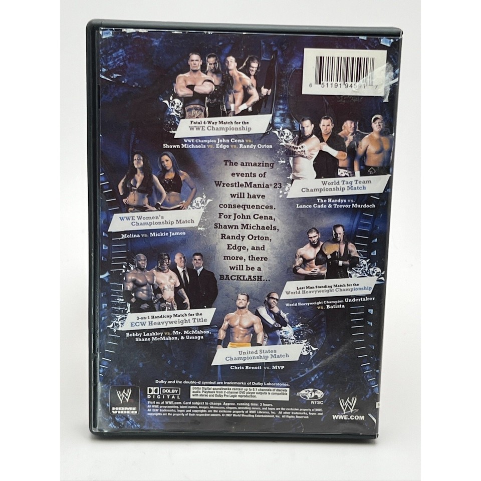 WWE Backlash 2007 John Cena Bautista The Undertaker Former Rental ...