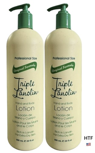 Triple Lanolin Original Formula Hand & Body Lotion - 20 oz Ea. New - 2 ...