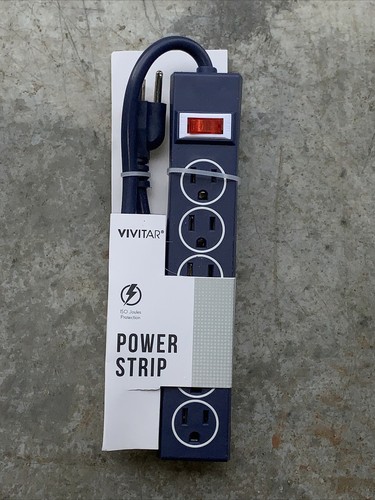 6 Outlet Safety Surge Protector Plug AC Power Strip Extension 1.5 FT ...