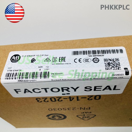 New Factory Sealed Allen-Bradley 1756-EN4TR ControlLogix Dual Port ...