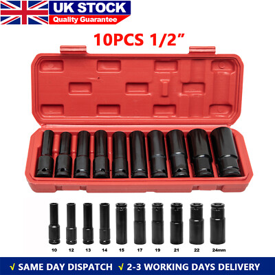 Deep Impact Socket 1/2" Drive Long Reach Thin Wall 10-Metric Sockets 10 ...