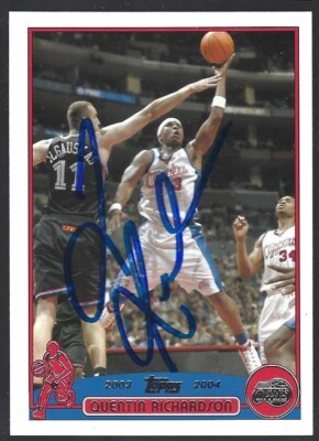 2003-04 Topps basketball #120 Quentin Richardson IP autograph signed ...