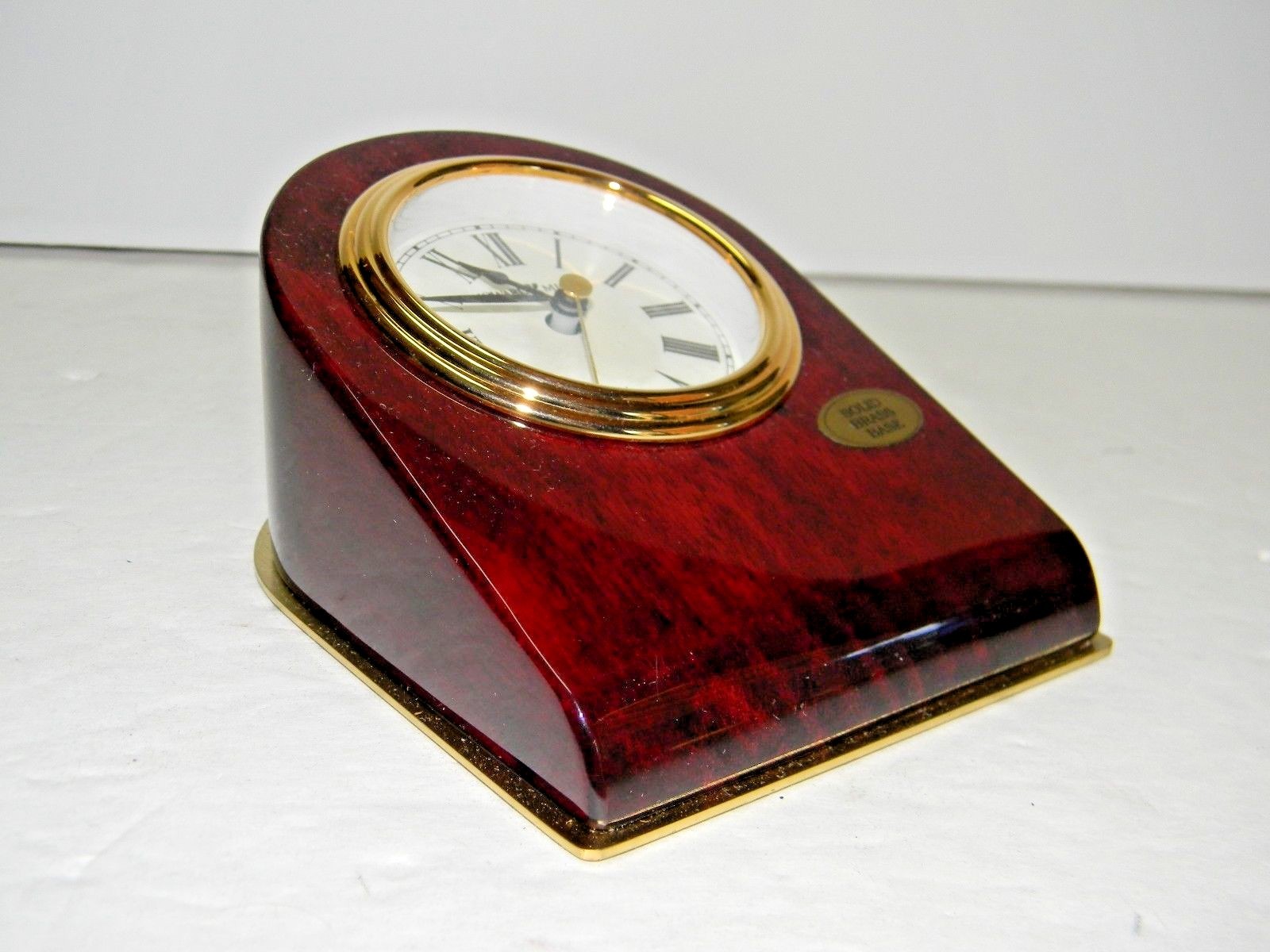 Howard Miller 645-191 Bristol Rosewood Wedge Shaped Quartz Table Clock ...
