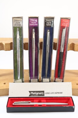 Vintage NOS Platignum Ballpoint Pens, 5 Different Finishes | eBay UK