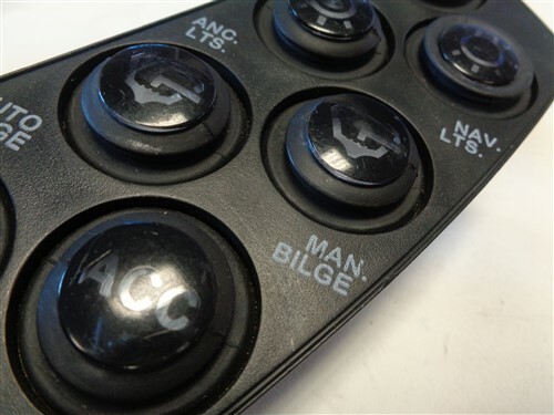 RANGER BLACK PUSH BUTTON ILLUMINATED SWITCH PANEL 7" X 2 5/8" MARINE ...