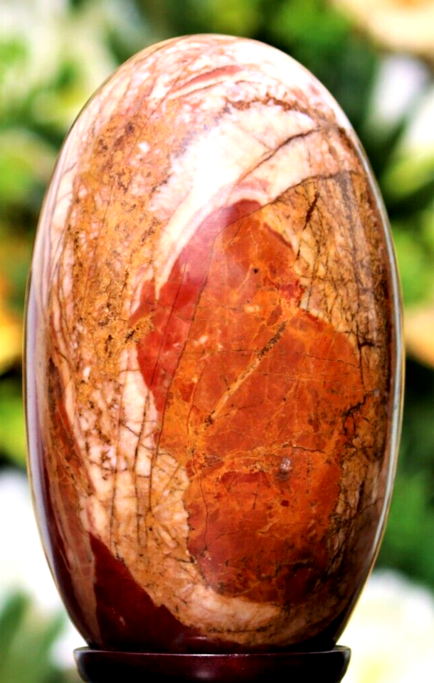 135MM Red Brecciated Jasper Lingam Natural Healing Metaphysical Crystal ...