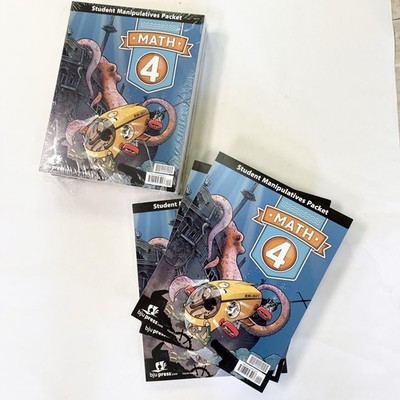 BJU Press Math 4 LOT OF 6 BOOKS 4th Edition Manipulatives **NEW** QTY 6 ...