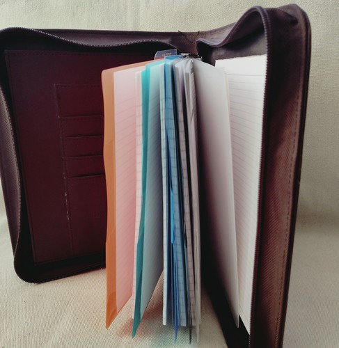 Day Runner Undated 7-Ring Zip Planner LOADED Dividers Tools Pockets At ...