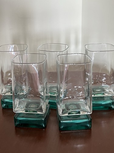 Luigi Bormioli Turquoise Monet Light & Music Vintage 5 Glasses | eBay ...
