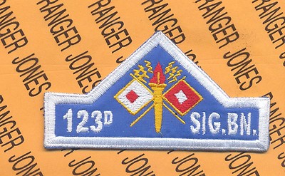 US Army 123rd SIGNAL Battalion pocket patch | eBay
