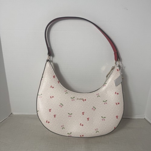 Aldo Heart Shaped Cherries Pattern Shoulder Hobo Bag With Charms NWT | eBay