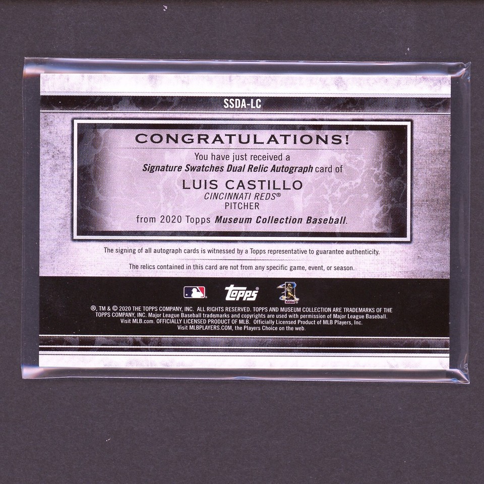 2020 Museum Collection Luis Castillo Signature Swatch Dual Relics Auto ...