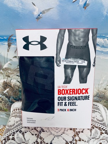 NEW TWO PACK UNDER ARMOUR UA TECH MENS BOXER JOCK BOXER BRIEF 3" SEAM ...