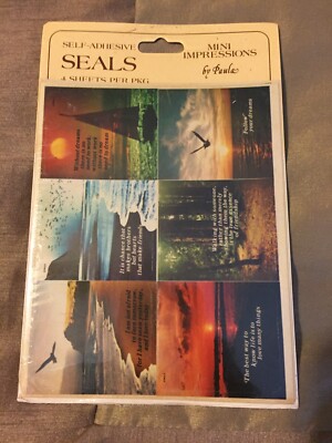 NEW VINTAGE PAULA MINI IMPRESSIONS SEALS 4 SHEETS SEALED 1980's! | eBay