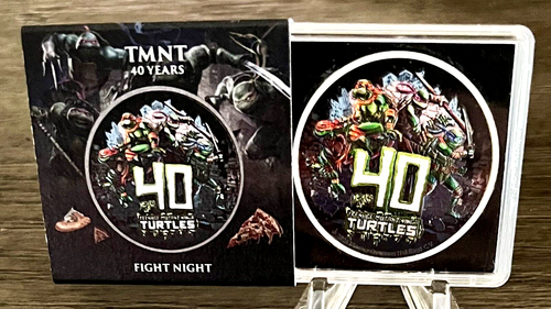2024 Tuvalu 1 oz Silver Colored Coin TMNT Fight Night 40th Ann. Mintage ...