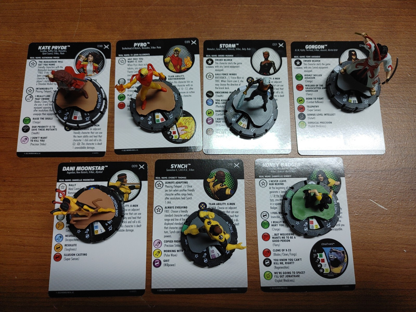 Heroclix X of Swords Kate Pryde 038 Pyro 039 Marauders Storm Gorgon ...