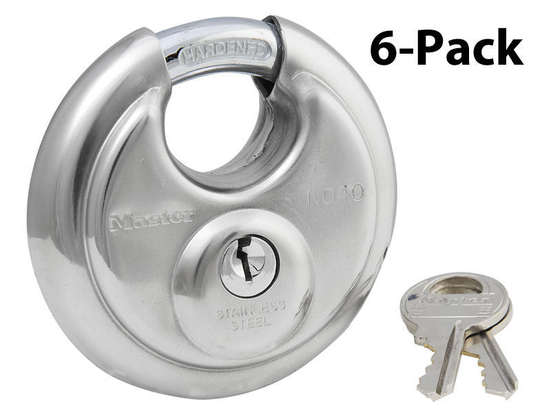 Master Lock 40-KAD Disk Padlock - 6-Pack Keyed Alike | eBay