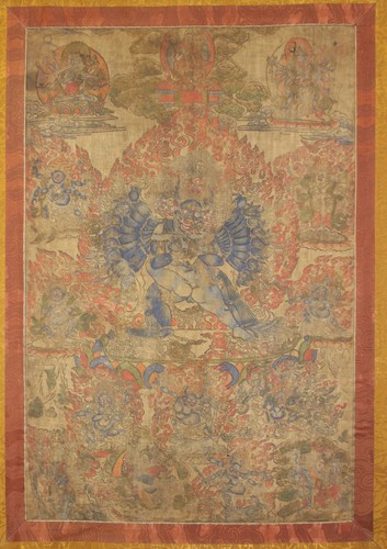 Wonderful Real Tibet 19th Century Old Antique Buddhist Yamantaka Tangka ...