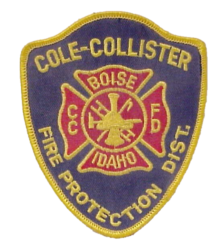 COLE-COLLISTER FIRE PROTECTION DIST. VINTAGE CC FD SEW ON PATCH BOISE ...