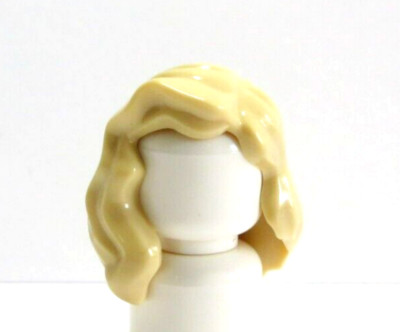 Lego Hair Wig For Female Girl Minifigure Long Wavy Light Tan Blonde ...
