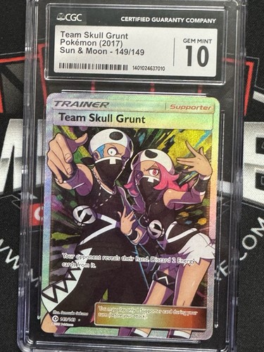 CGC GEM MINT SUN AND MOON TEAM SKULL GRUNT #149 US SELLER POKEMON | eBay