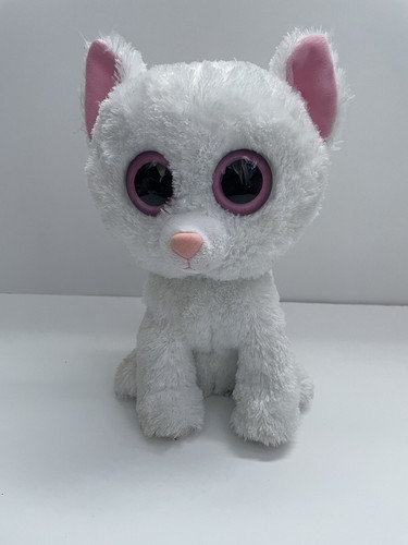 Ty Beanie Boos Cashmere White Cat Plush Kitten Stuffed Animal Toy 2011 ...