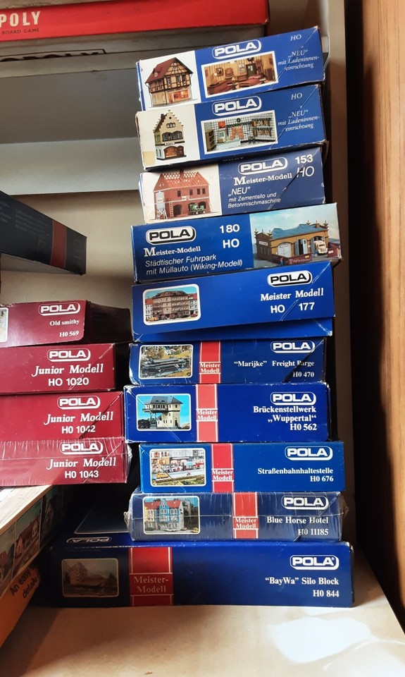 LARGE COLLECTION Pola HO Vintage Model Buildings Kits Models for Train ...