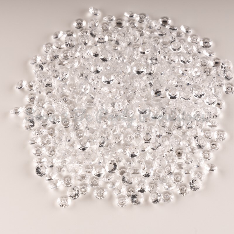 Acrylic Diamond Table Confetti Scatters 8mm Pink Clear | eBay