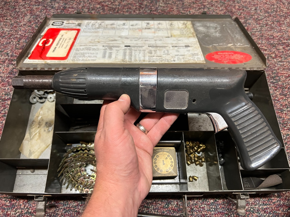 Omark 330 Concrete Ramset Powder Actuated tool, fasteners, box | eBay