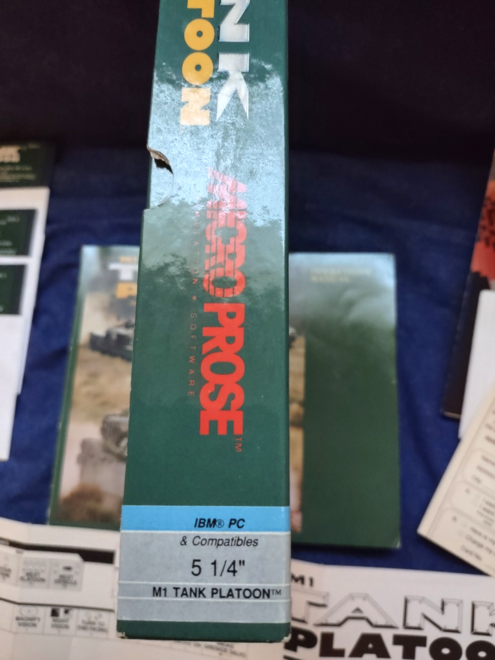 M1 Tank Platoon for IBM PC Tandy 5.25" Floppy Disks BIG BOX 1989 ...