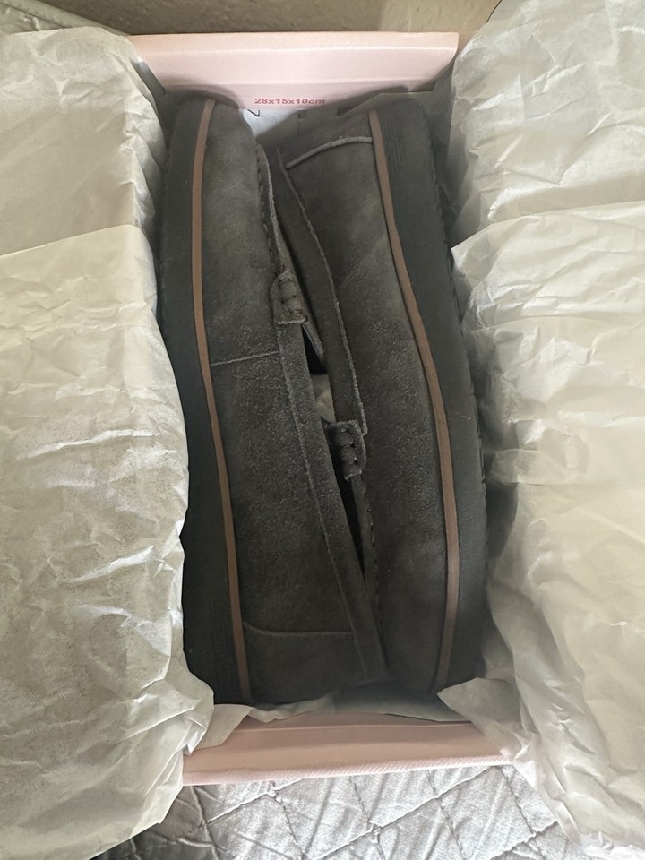 Easy Spirit Woman's Gray Suede Loafer Shutter Shoes Comfort 8M | eBay