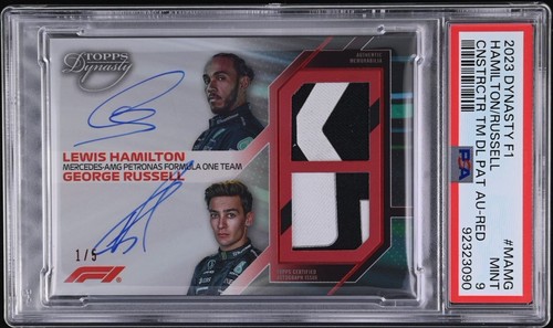 2023 Dynasty F1 Lewis Hamilton George Russell Dual Patch Auto Red (1/5 ...