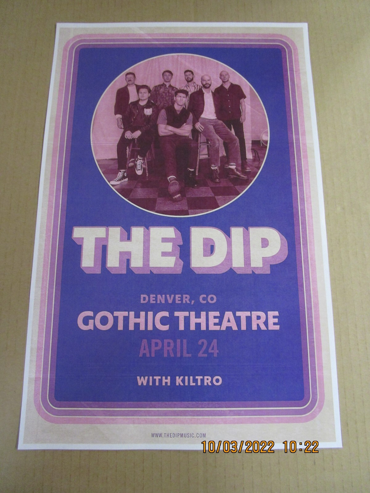 THE DIP/KILTRO Flyer/Poster New! Unused! Apr.24, 2022 Gothic Theatre Denver, Co. | eBay