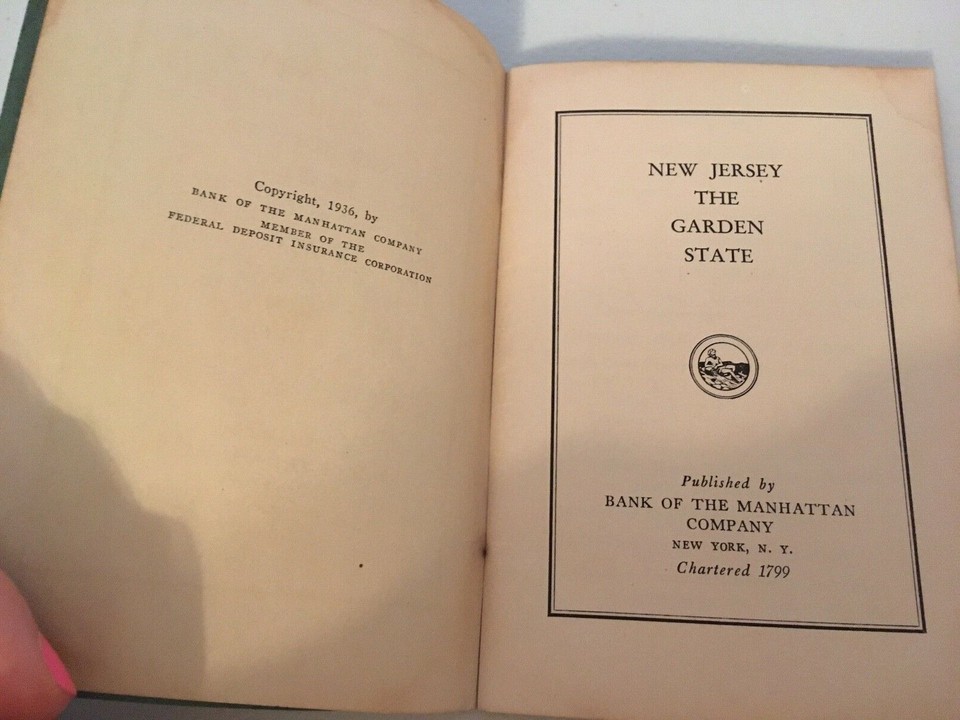 Vintage 1936 Booklet New Jersey the Garden State by the Manhattan ...