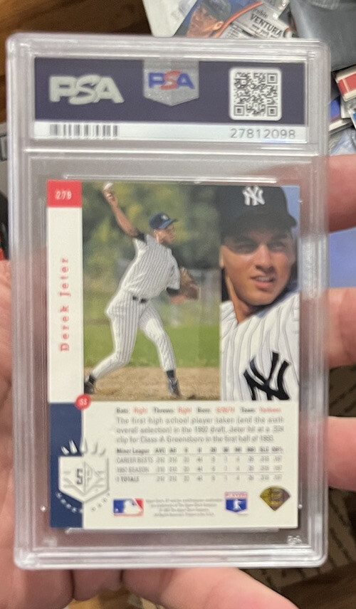 1993 SP Foil Baseball 279 Derek Jeter Rookie Card RC Graded PSA 8.5 NM ...