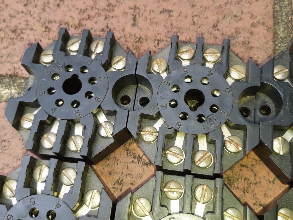 LOT OF 6 CUSTOM CONNECTOR RB08 RELAY SOCKET 10 AMP 300 VOLT 8 PIN FREE ...