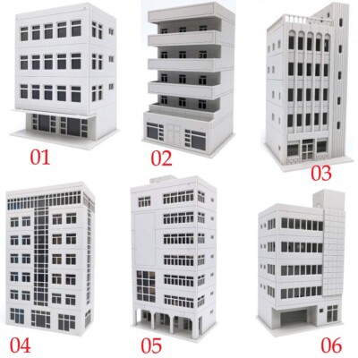 1/160 N Scale Buildings Train Railway Layout Modern House 01~06 Model ...