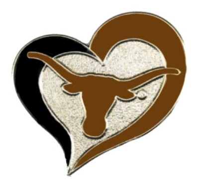 Texas Longhorns Pins University of Texas Pins Love Heart College NCAA ...