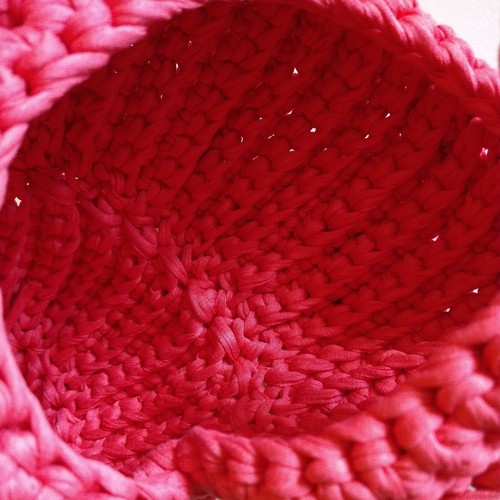 New Handmade Spiral Sea Shell Crochet Basket Wall Hanging Home Decor ...