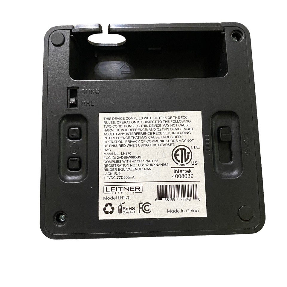 LEITNER LH270 Wireless Office Headset Base Only - No Headset Included ...