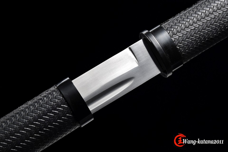 18" Short Sharp Sword Black Japanese Samurai Tanto Self-defence Knife ...