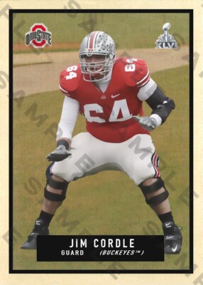 Jim Cordle Custom Art Card 1951 Topps Magic Design NY Giants Ohio State ...