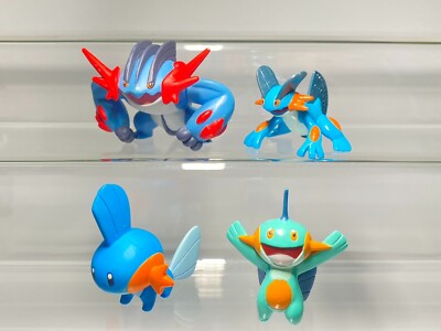 Mudkip, Marshtomp, Swampert, Mega Pokemon Monster Nintendo Tomy Figure ...